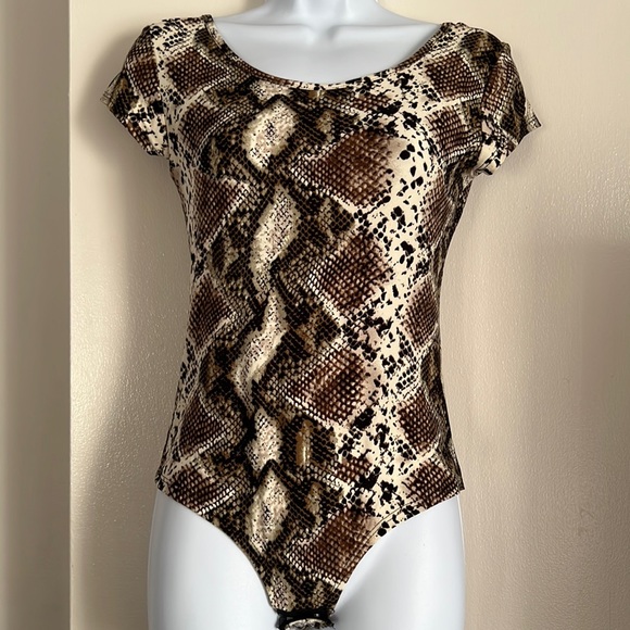 Cacia | Tops | Snake Skin Bodysuit | Poshmark